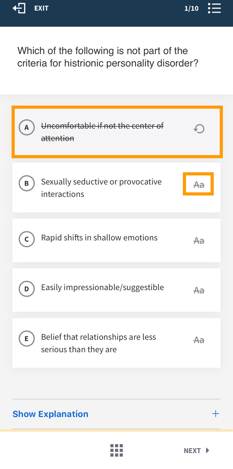 Quiz Features Explanation